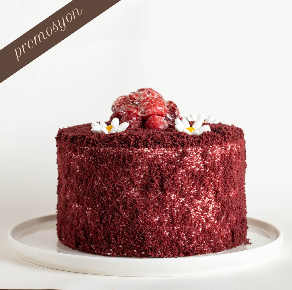 Beyaz Kremalı Frambuazlı Pasta - Elizinn